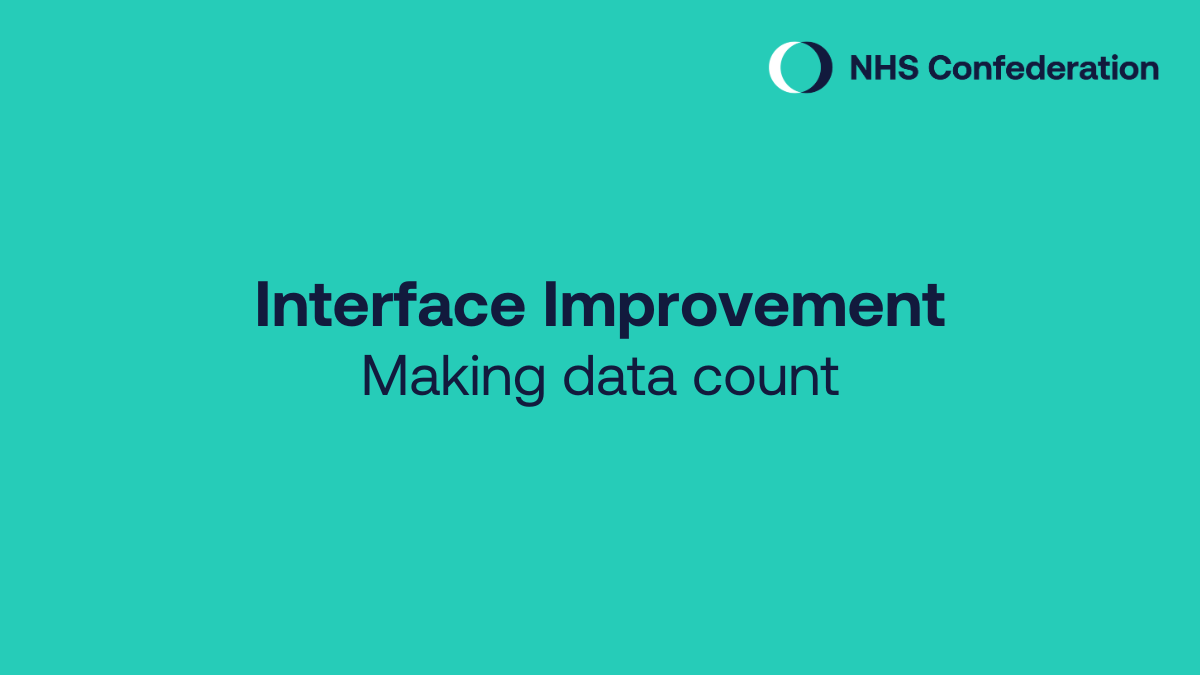 Making data count | NHS Confederation